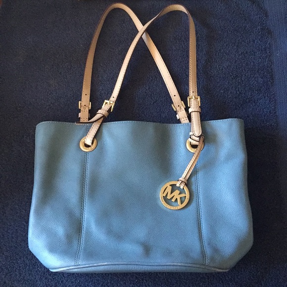 Michael Kors | Bags | Michael Kors Blue Handbag Firm Unless Bundled ...